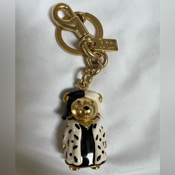 Coach | Accessories | Coach X Disney Cruella De Vil Bear 1 Dalmatians Bag Charm Keychain | Poshmark